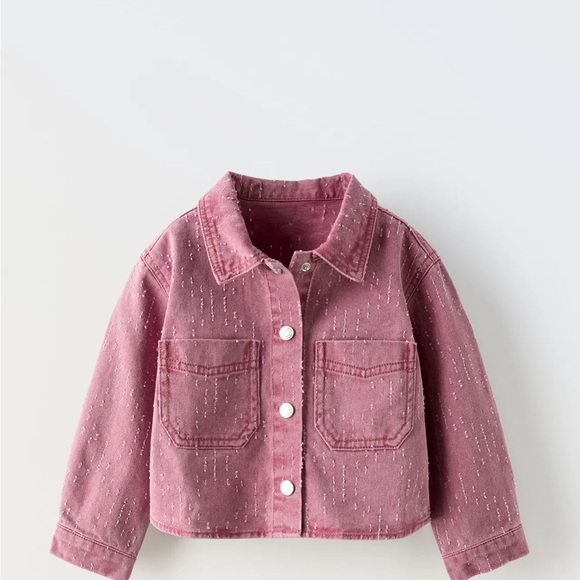 Zara | Matching Sets | Zara Pink Denim Two Piece Set | Poshmark